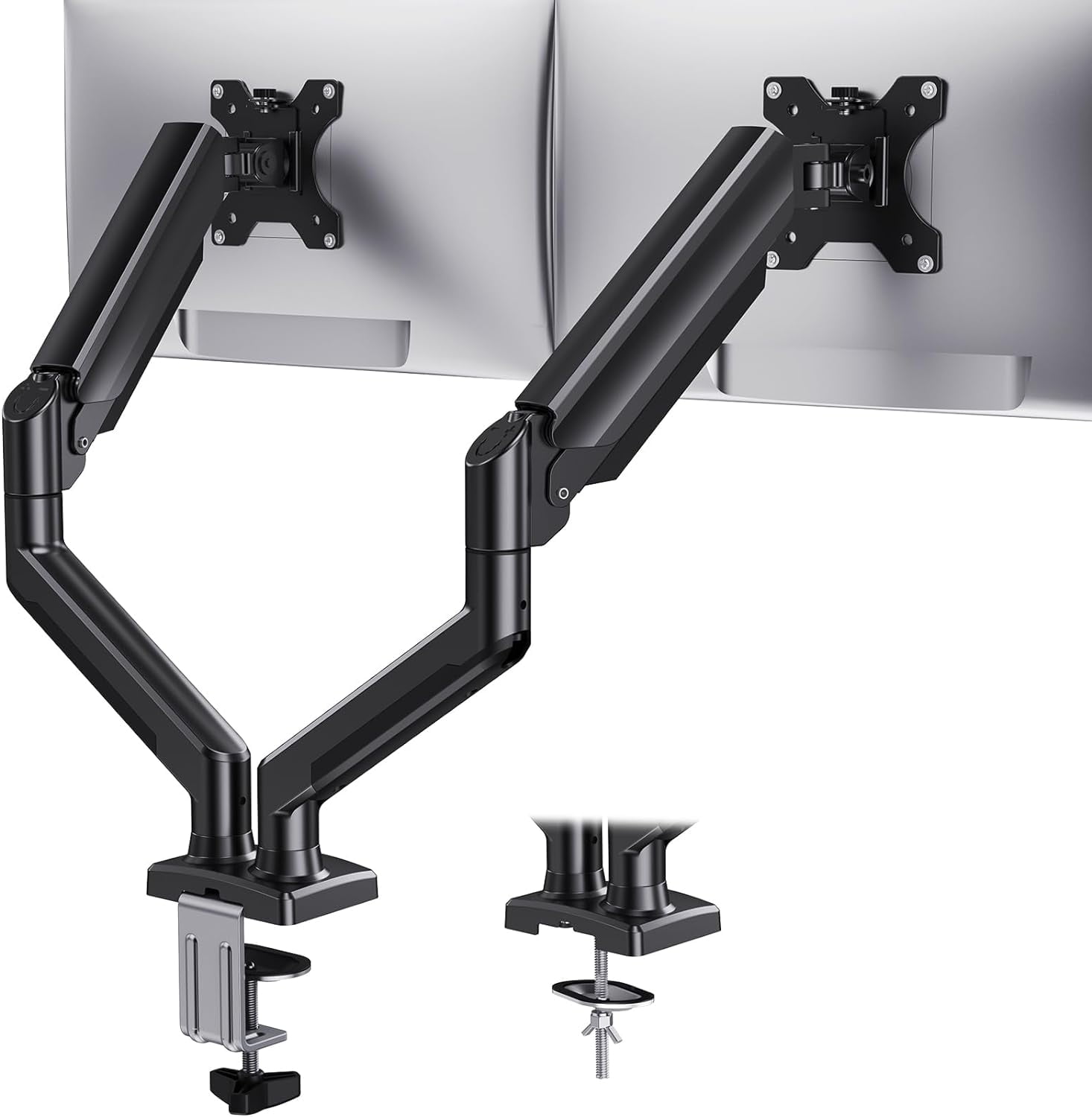 Dual Monitor Mount for 2 Monitors up to 32 inches, Each Arm Holds Max ...