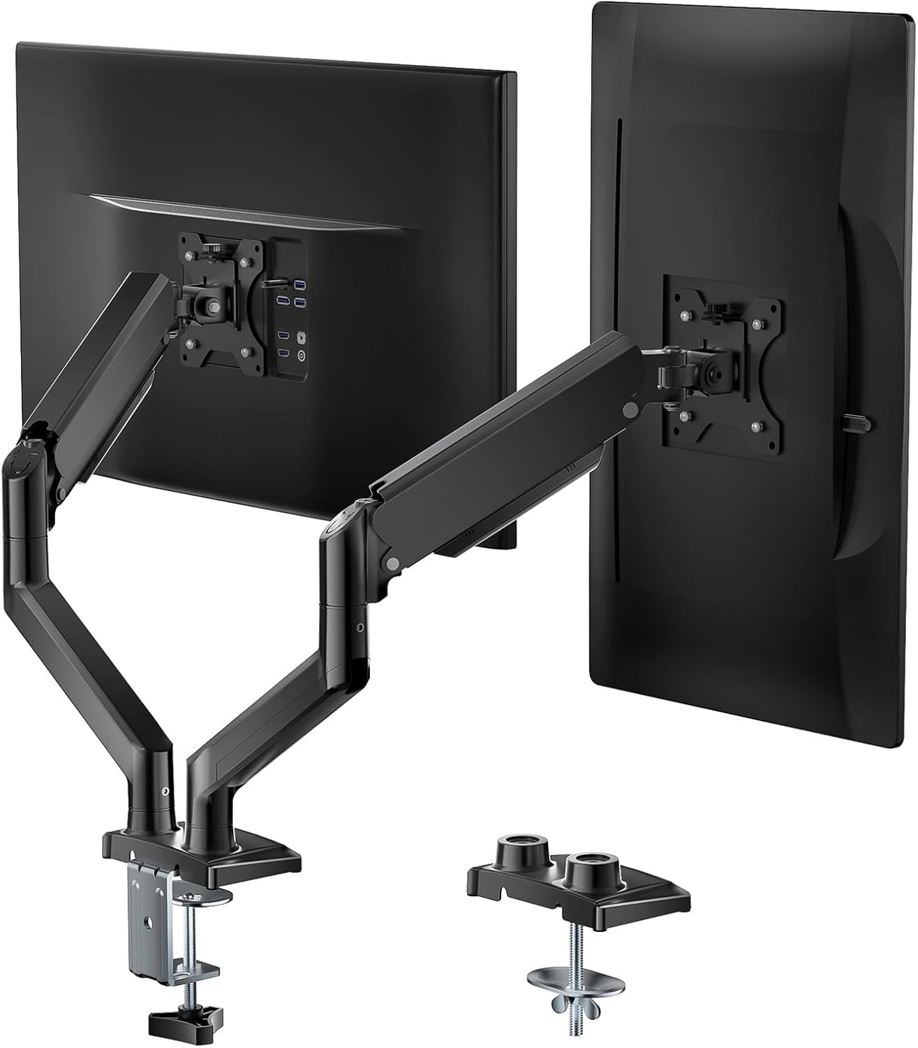 Dual Monitor Mount, Adjustable Gas Spring Monitor Desk Stand for 2 ...