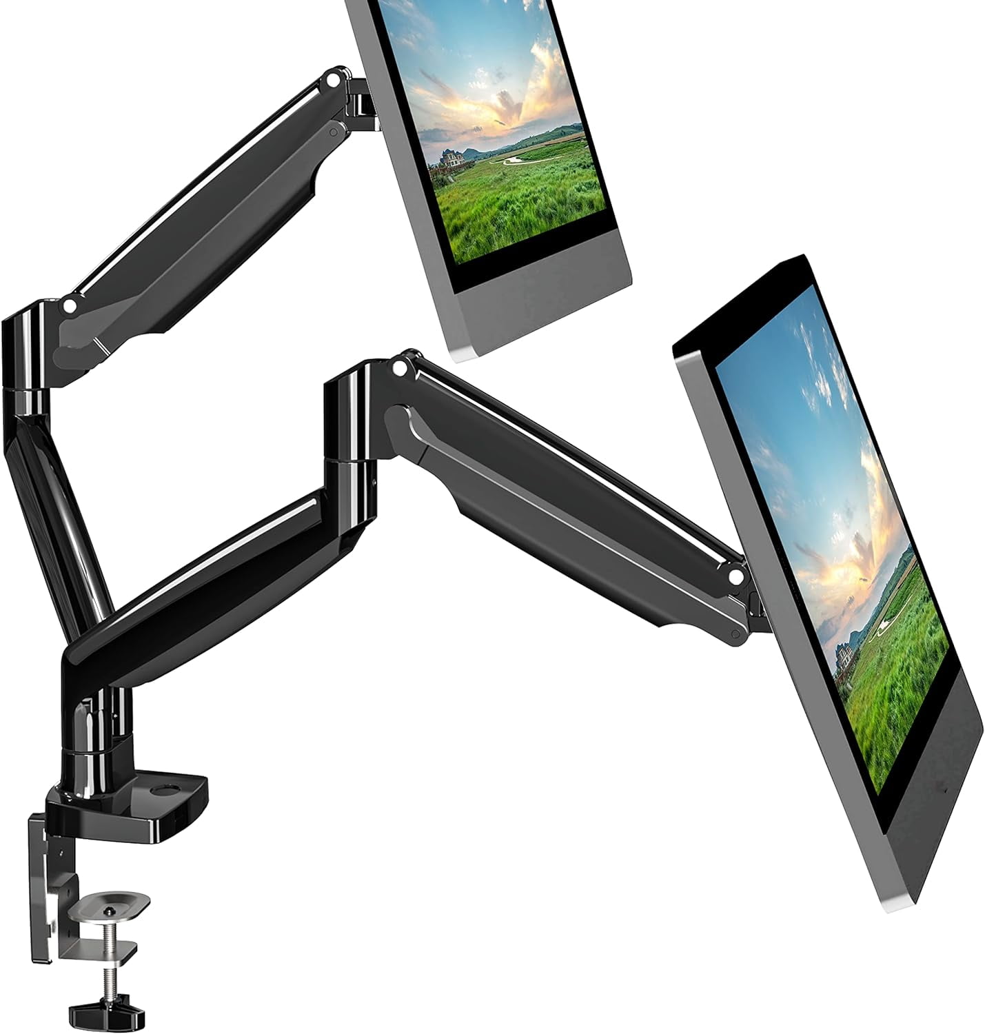 Dual Monitor Mount, Dual Monitor Desk Mount for Two Ultrawide 22"-34 ...