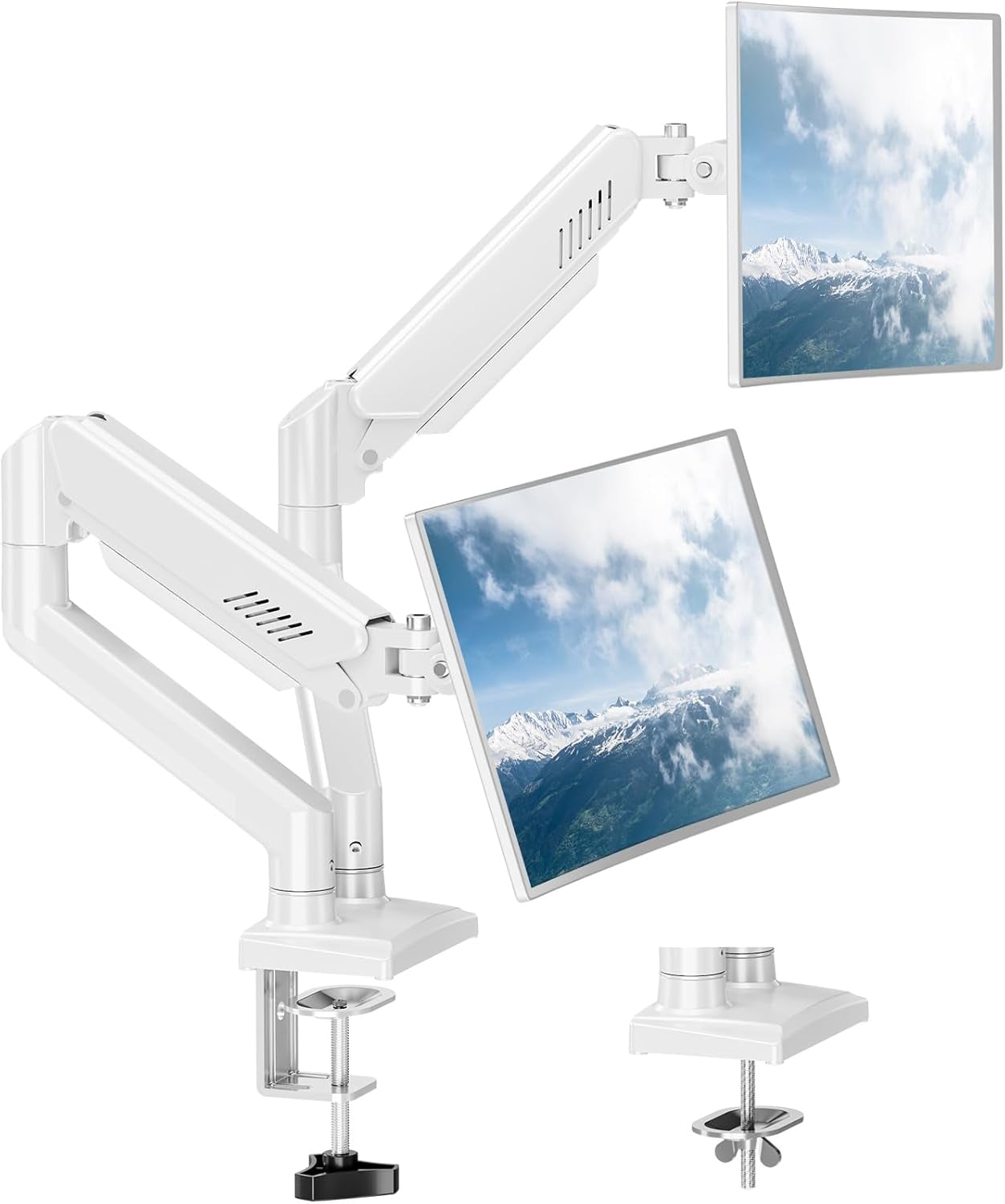 Dual Monitor Mount Fits 13 to 32 Inch Computer Screen, Dual Monitor Arm ...