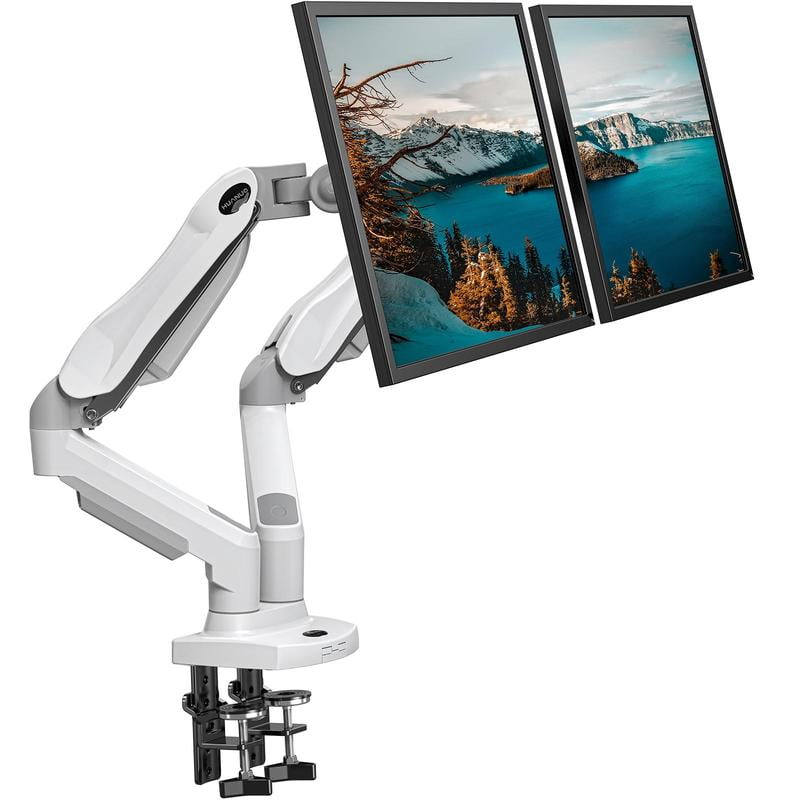 Dual Monitor Stand - Fully Adjustable Monitor Desk Mount Swivel Vesa ...