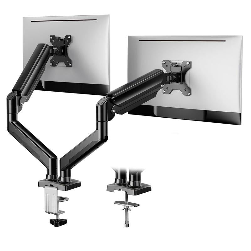Dual Monitor Stand - Fully Adjustable Monitor Desk Mount Swivel Vesa ...
