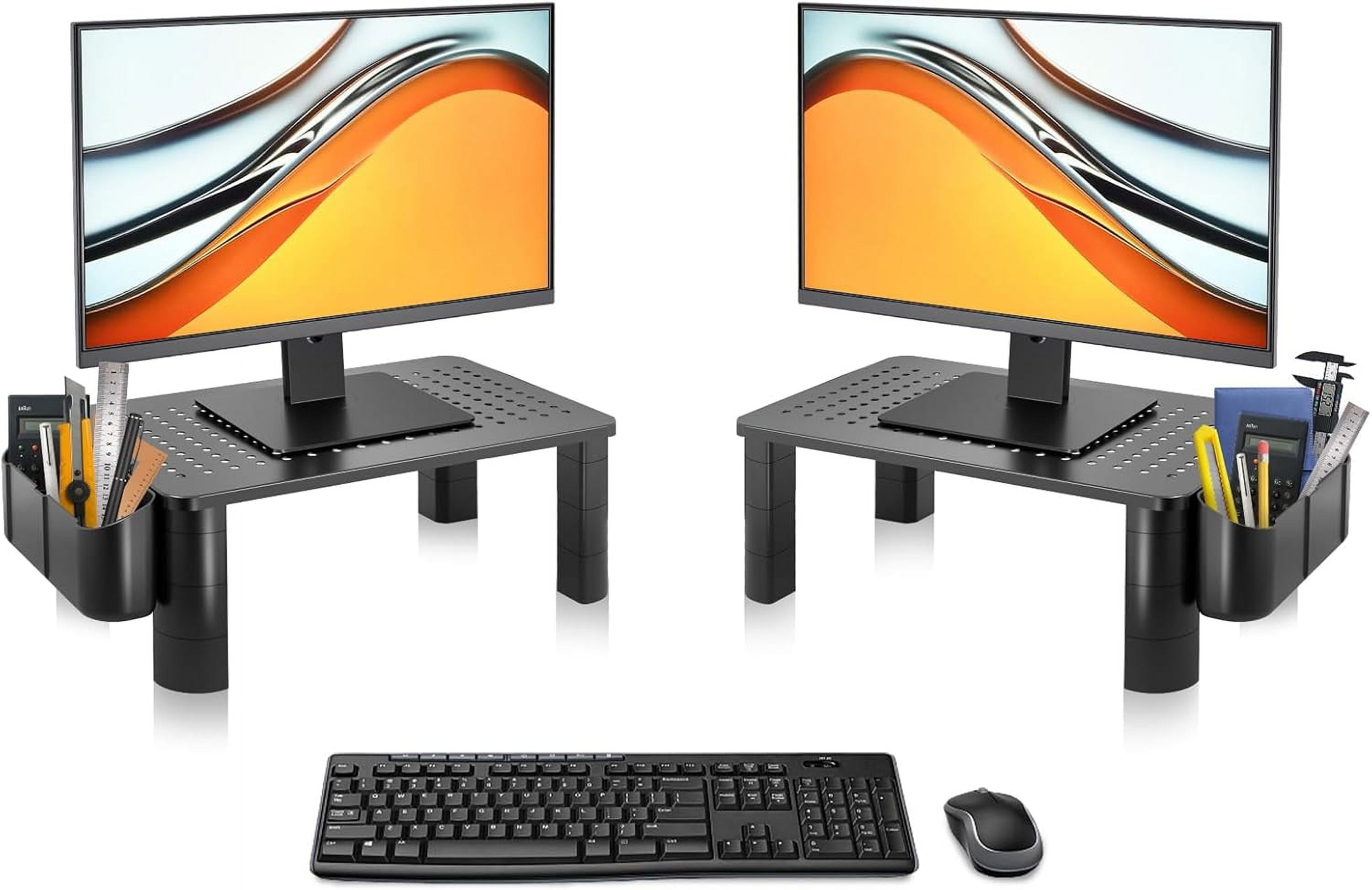 Dual Monitor Stand Riser for 2 Monitors，Desktop Monitor Stand with ...