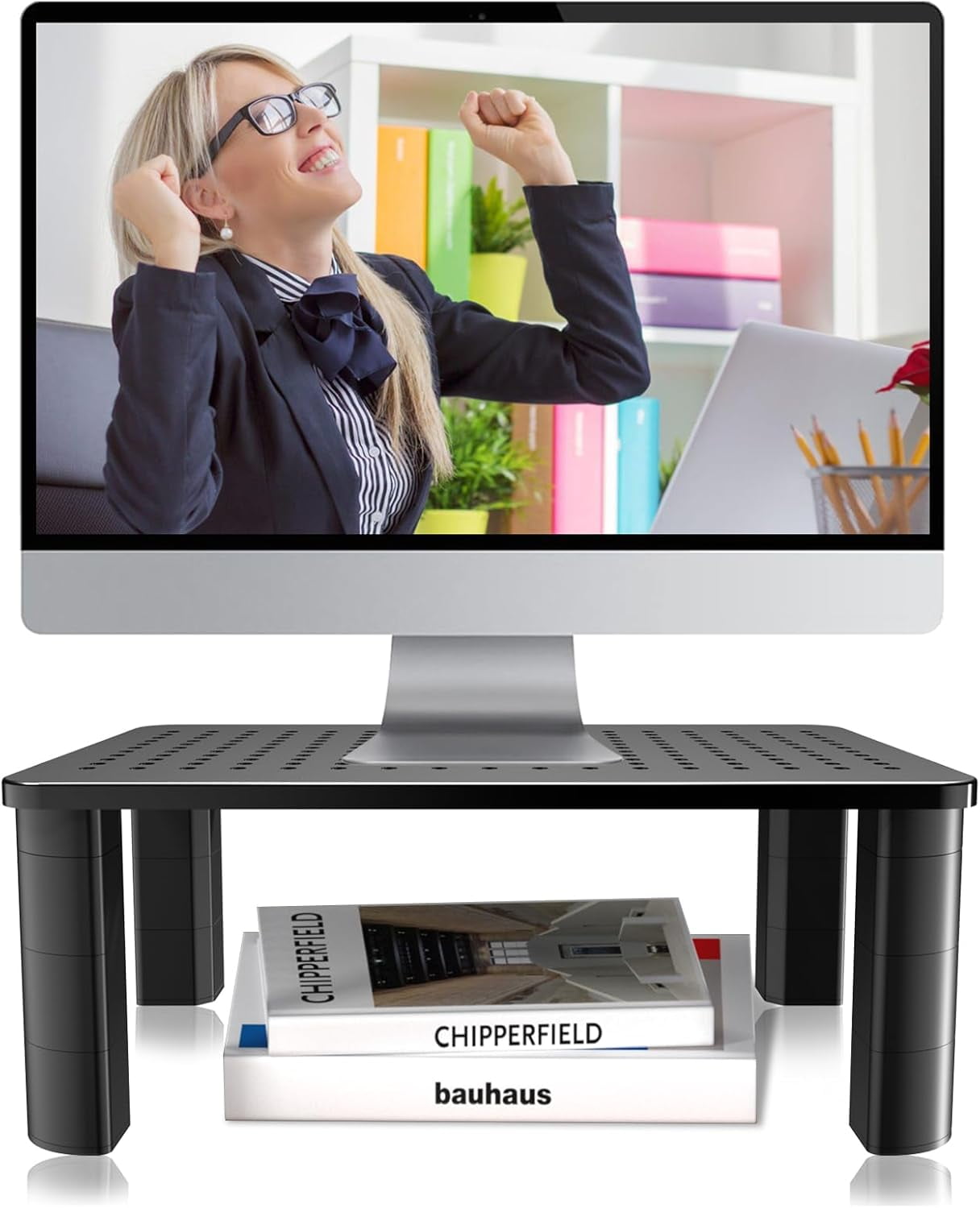 Dual Monitor Stand Riser for 2 Monitors，Desktop Monitor Stand with ...