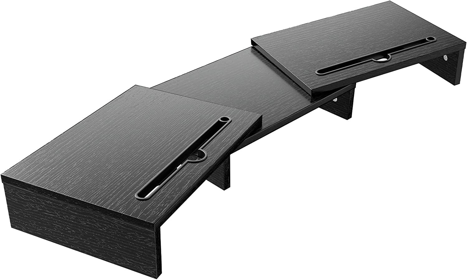 Dual Monitor Stand Riser with 2 Slots for Phone and Tablet, Computer ...
