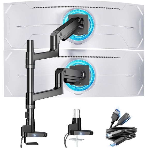 Dual Monitor Stand for Ultrawide Heavy Duty Curved Monitor Stacking ...