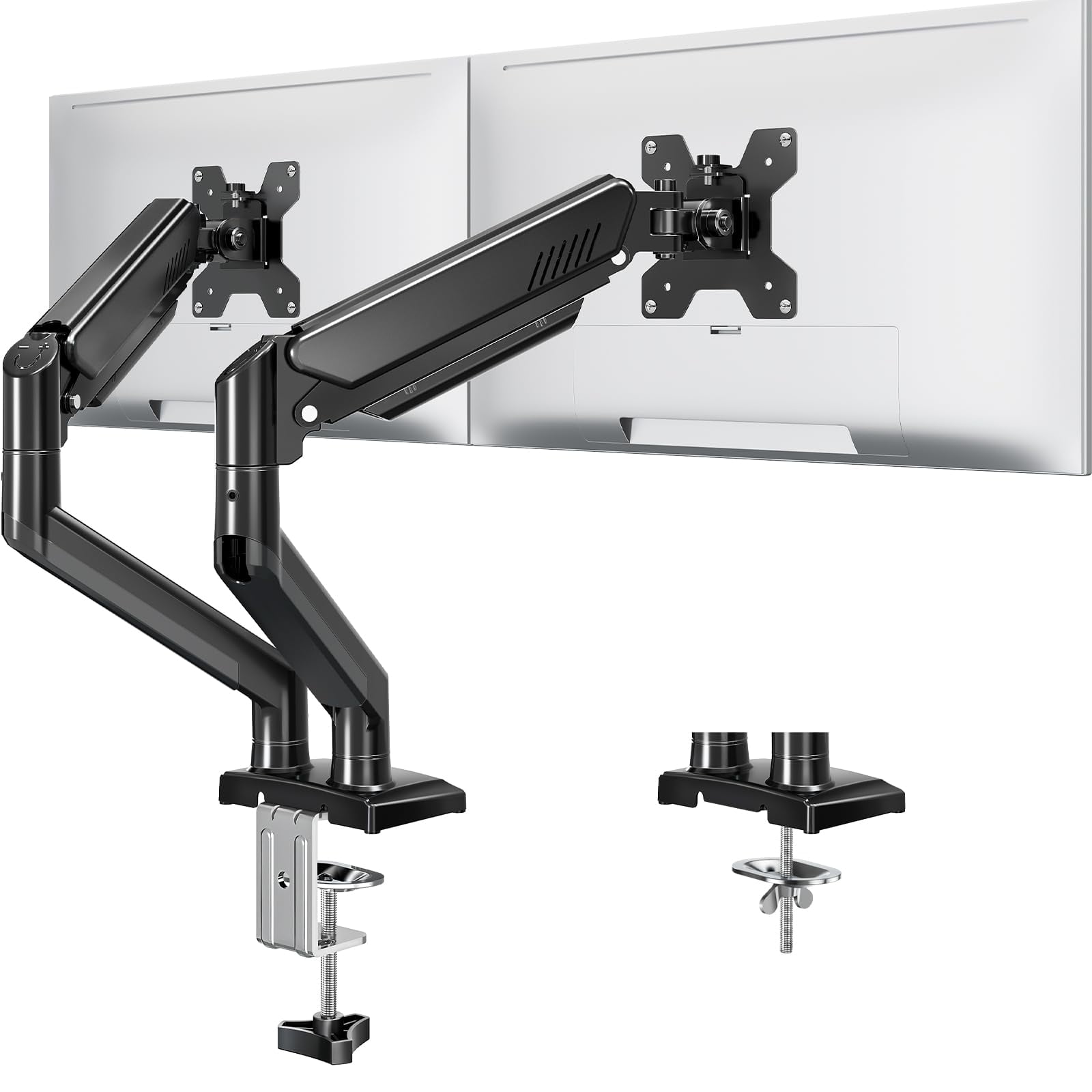 Dual Monitor Stand fits up to 32 inch, 4.4-22 lbs Computer Screens ...