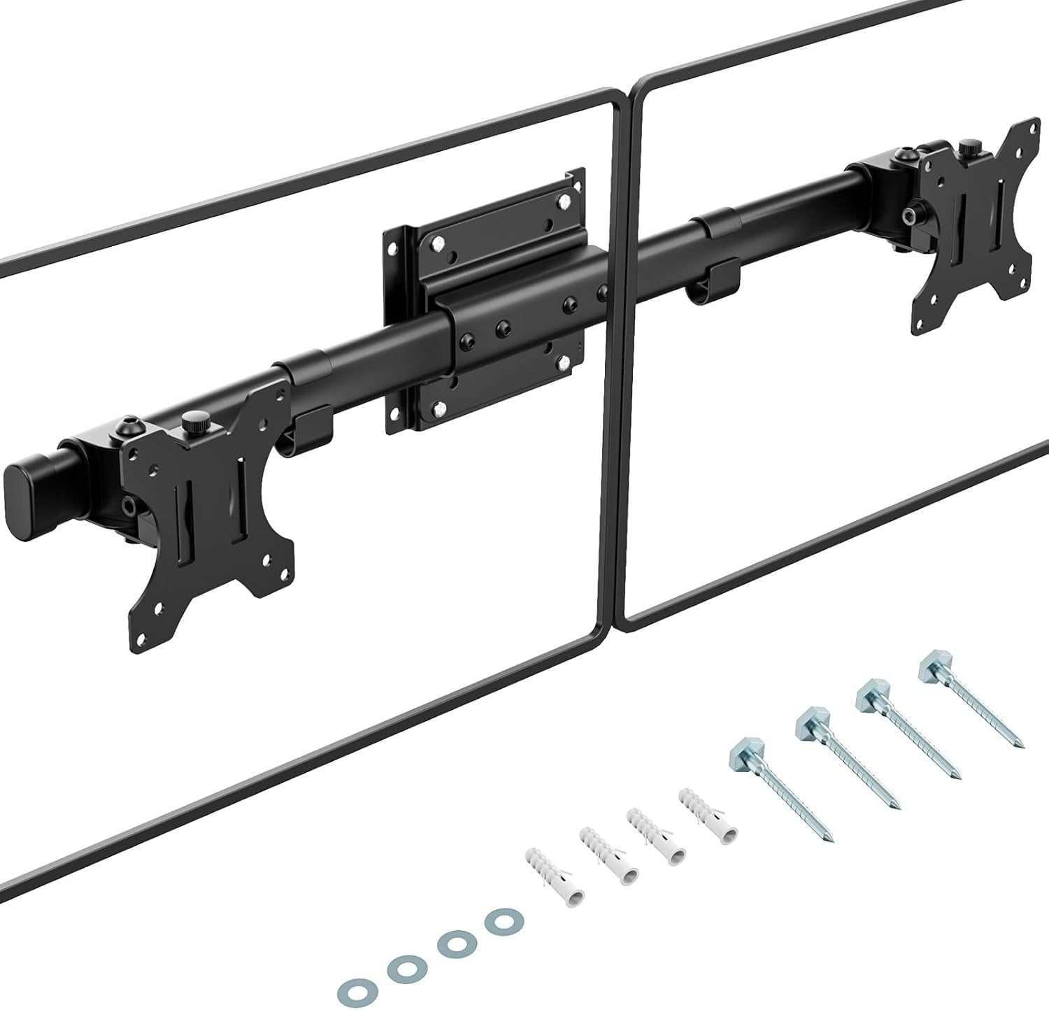 Dual Monitor Wall Mount, Horizontal Assembly Mount for 2 Monitor ...