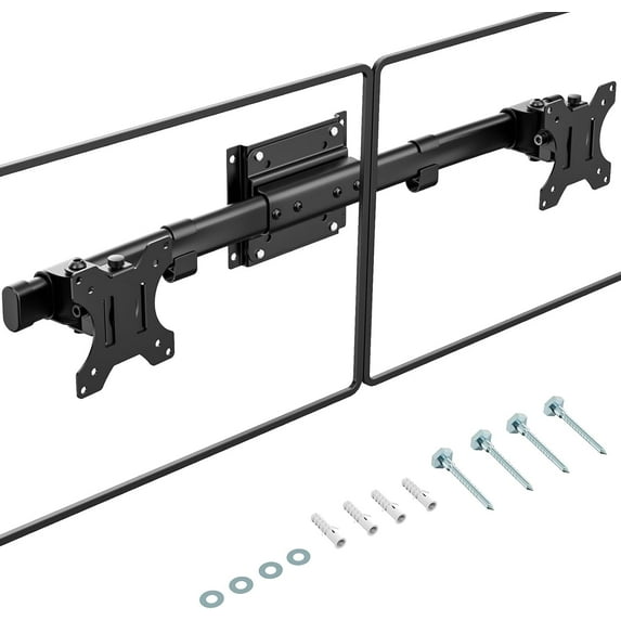Dual Monitor Wall Mount, Horizontal Assembly Mount for 2 Monitor ...