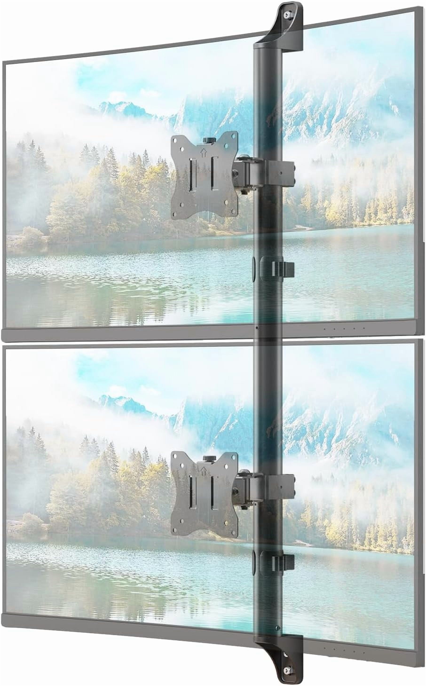 Dual Monitor Wall Mount - Vertical Stacked Monitor Wall Mount for 17-32 ...