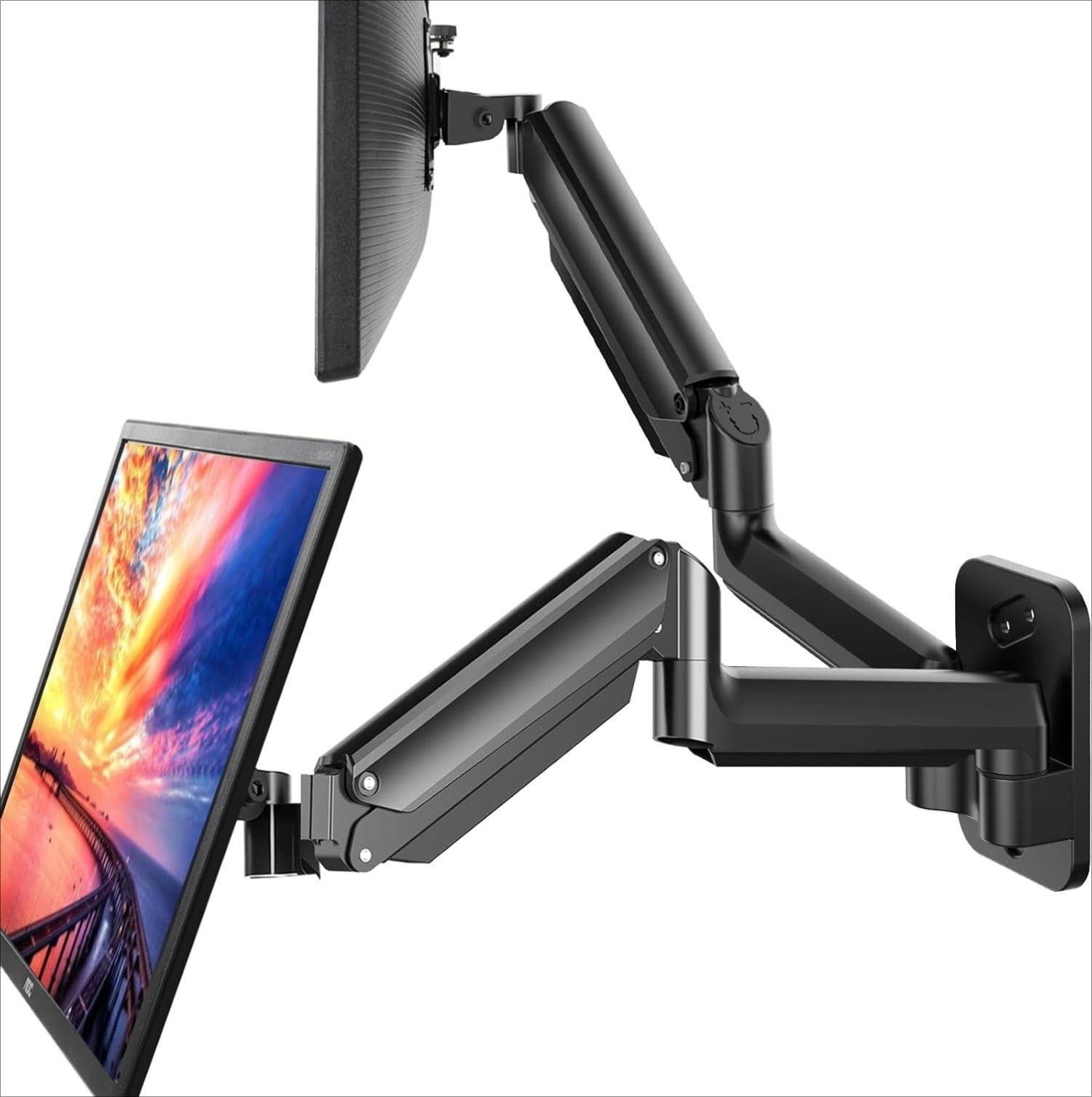 Dual Monitor Wall Mount for 17-32 Inch Computer Screen Mount (4.4-17 ...