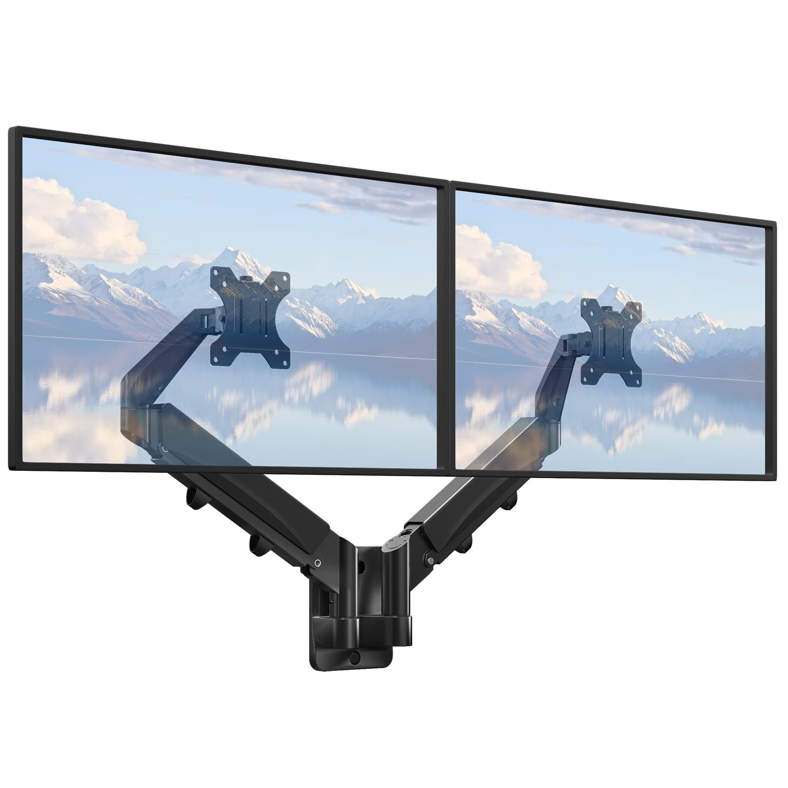 Dual Monitor Wall Mount for Screens up to 32 inch, Fully Adjustable ...