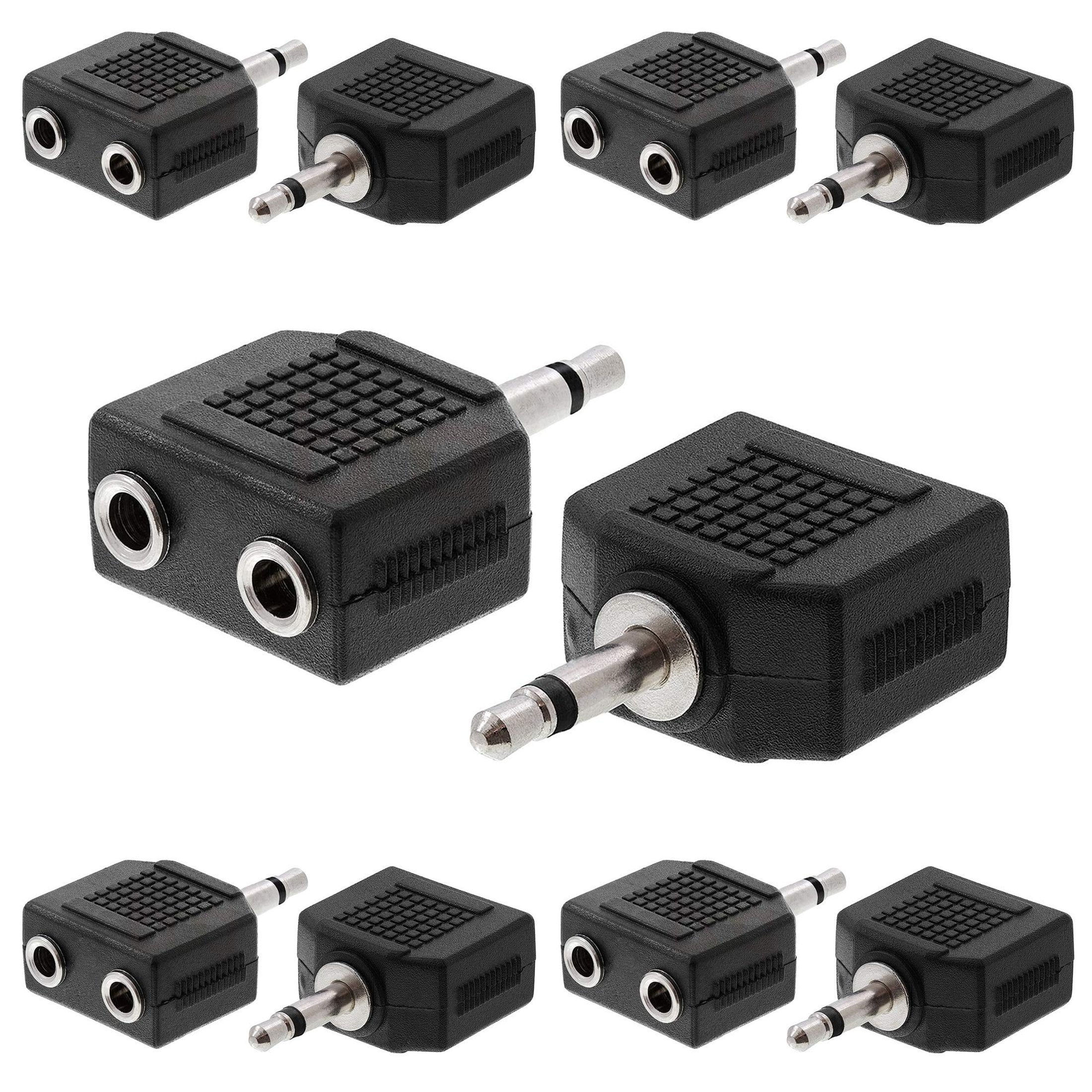 Dual Mono Audio Coupler Adapter Set for 3.5mm Connections - 10 Pack ...