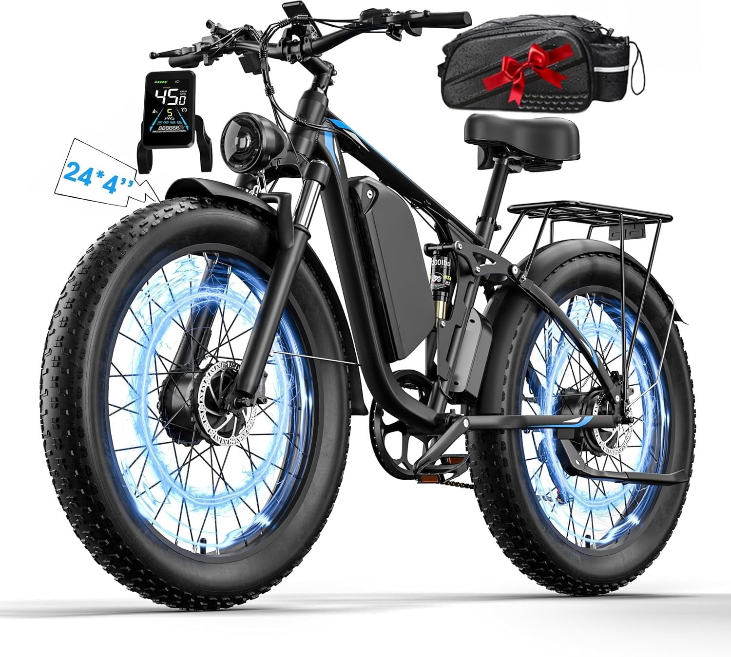 Dual Motor 5000W Peak Electric Bike for Adults-Women-Men, 52V 34AH Long ...
