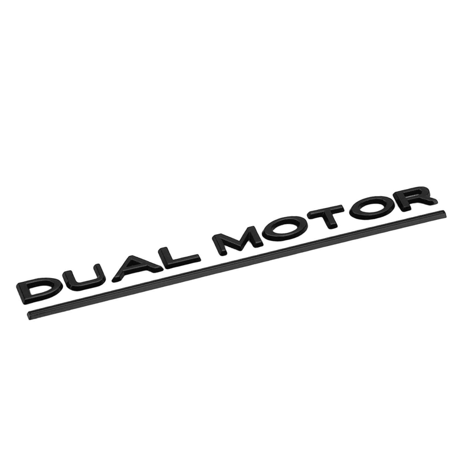 Dual Motor Car Emblem Sticker Fit Tesla Model 3 Model Y 3D Metal ...