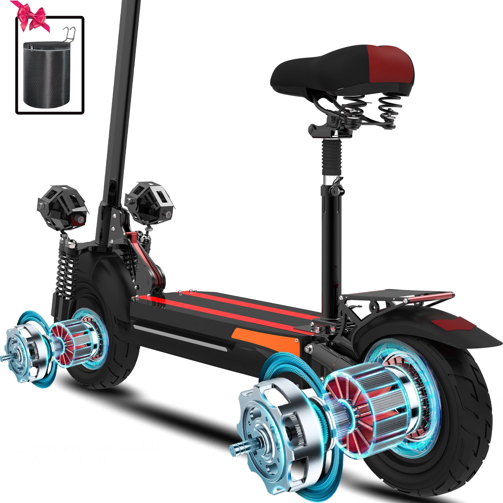 Walmart Dual Motor Electric Scooter for Adults, 40Mph Speed, 43 Miles ...