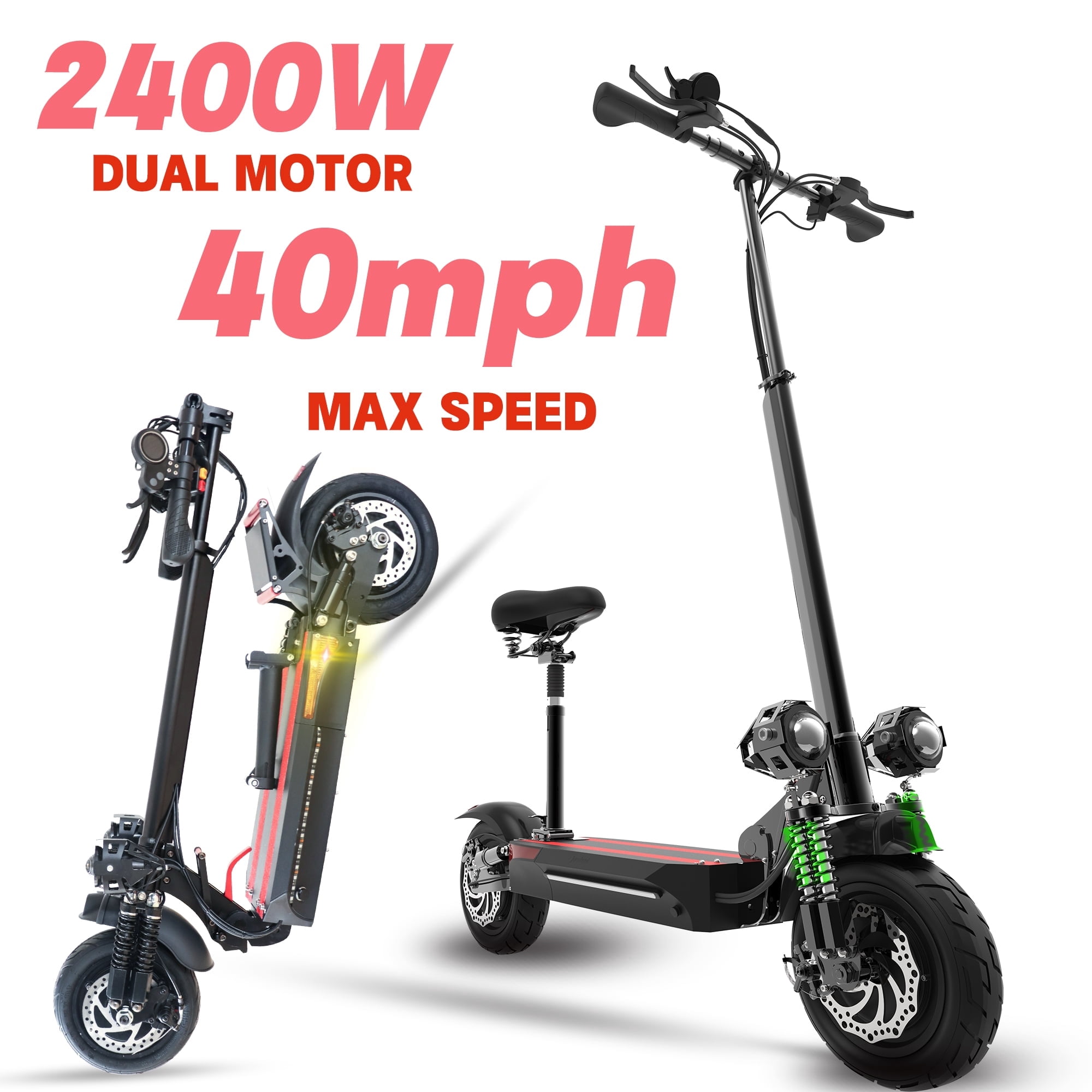 Walmart Dual Motor Electric Scooter for Adults, 40Mph Speed, 43 Miles ...