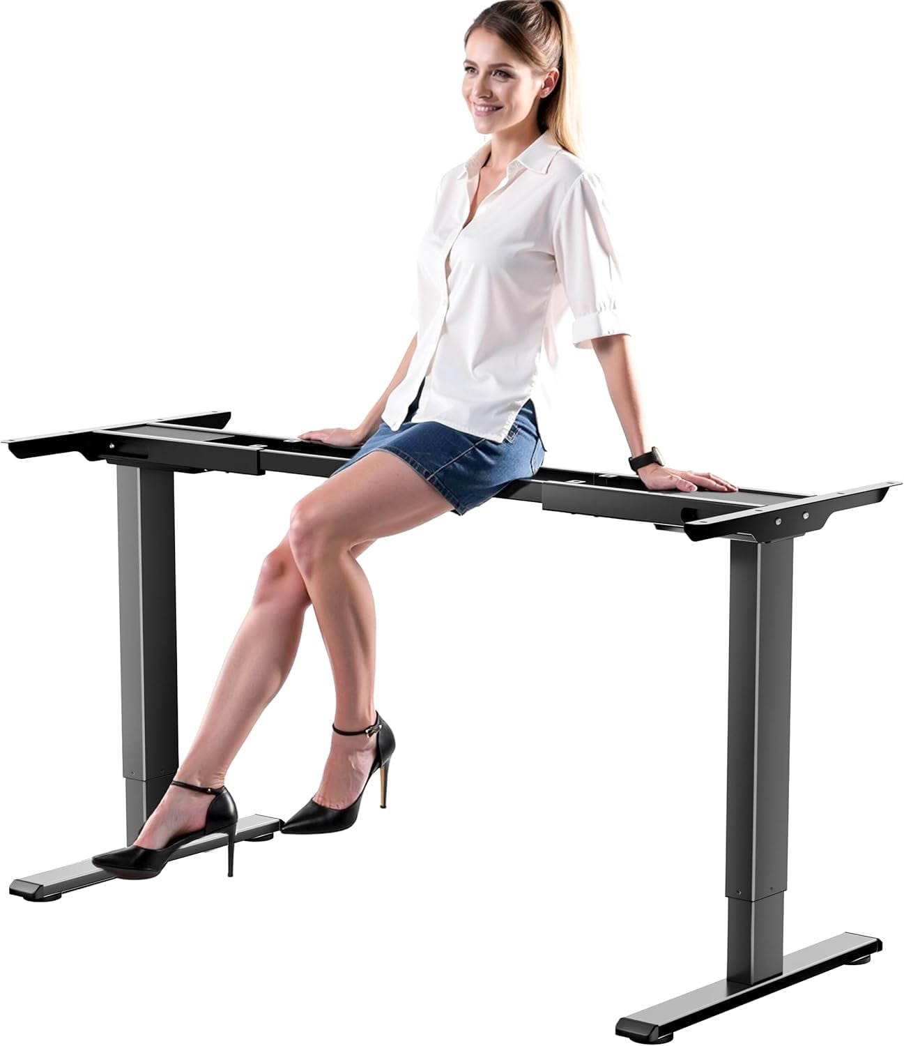 Dual Motor Electric Standing Desk Frame for 43.3 to 70.8" Table Tops ...
