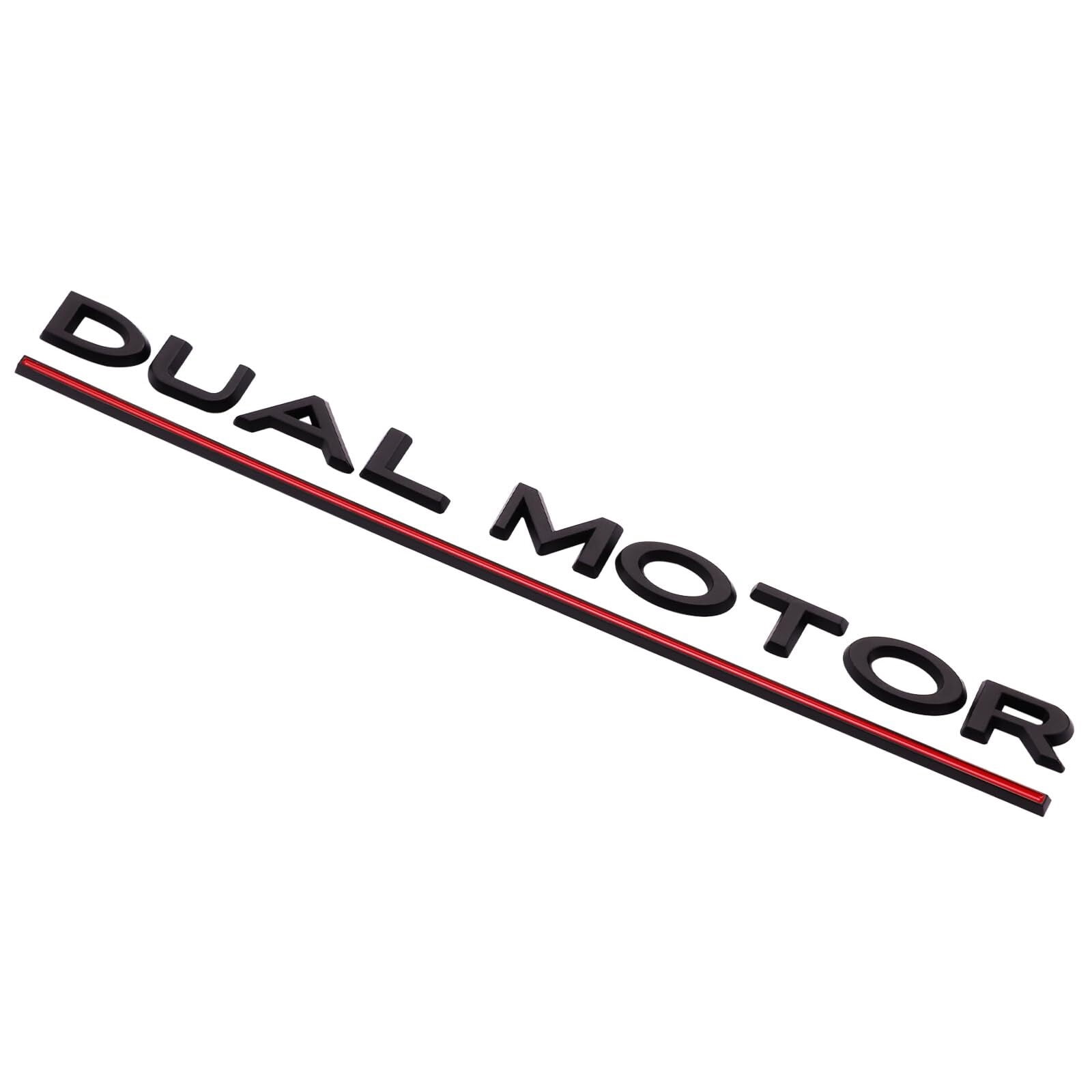 Dual Motor Emblem Sticker for Tesla Model 3 Model Y, ABS Underline ...
