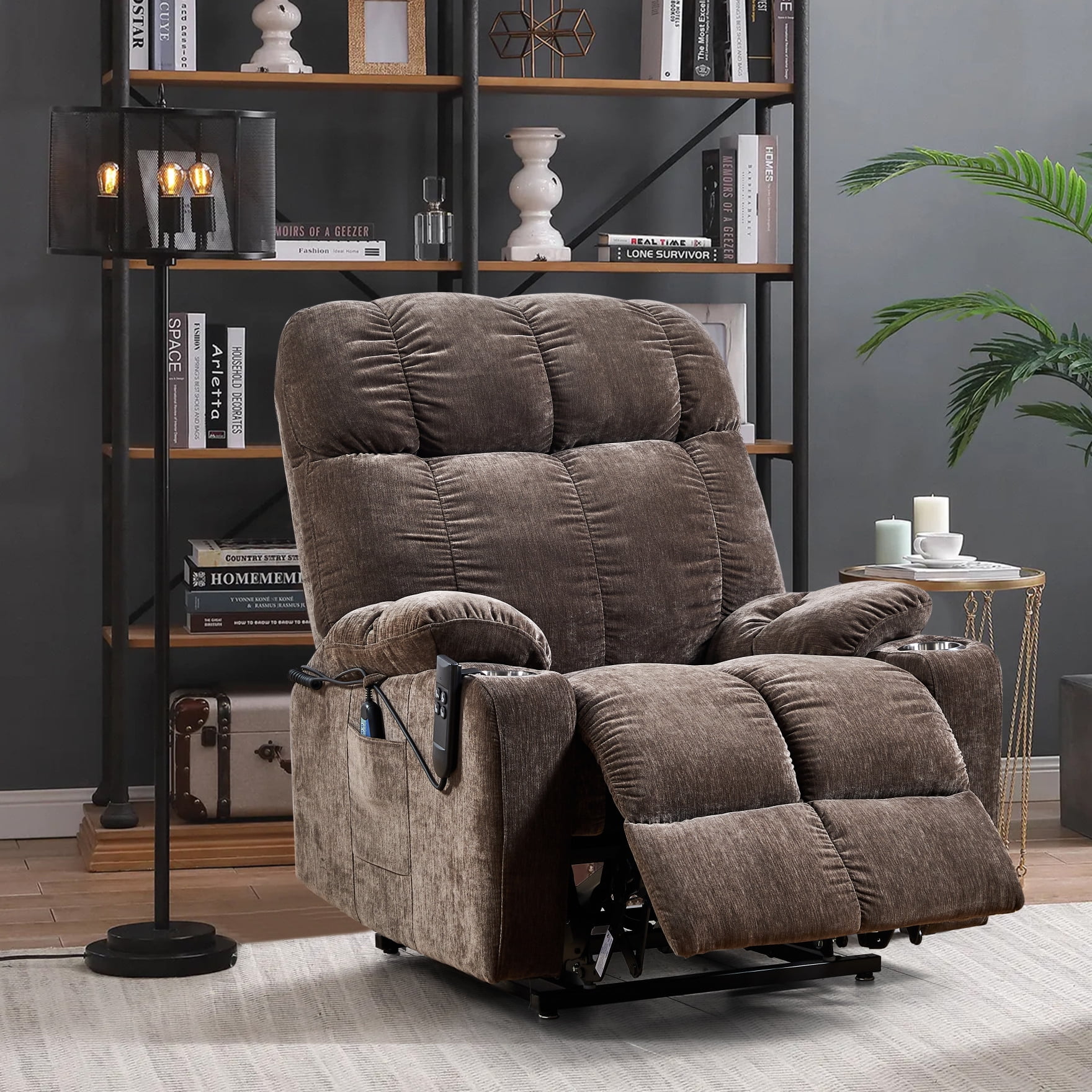 Dual Motor Power Lift Recliner Chair for Elderly with Heat Massage ...