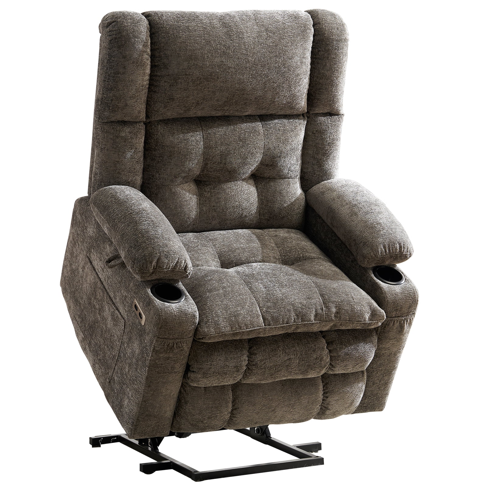 Oversized Power Recliner Chair for Elderly with Massage and Heat, Dual ...