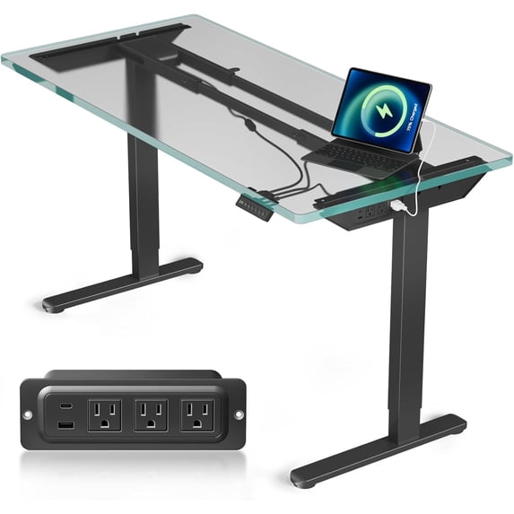 Dual Motor Standing Desk Frame with Built-in Power Strip, Electric ...