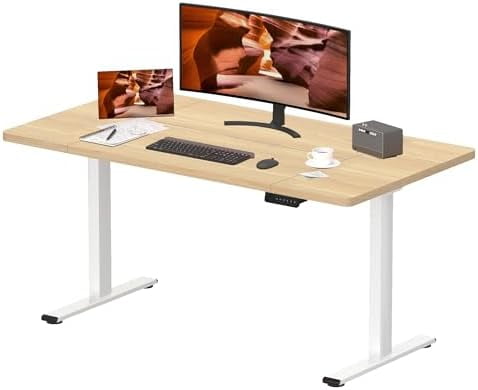 Dual Motor Standing Desk, Large 63x28 Inches Electric Sit Stand, 4 ...