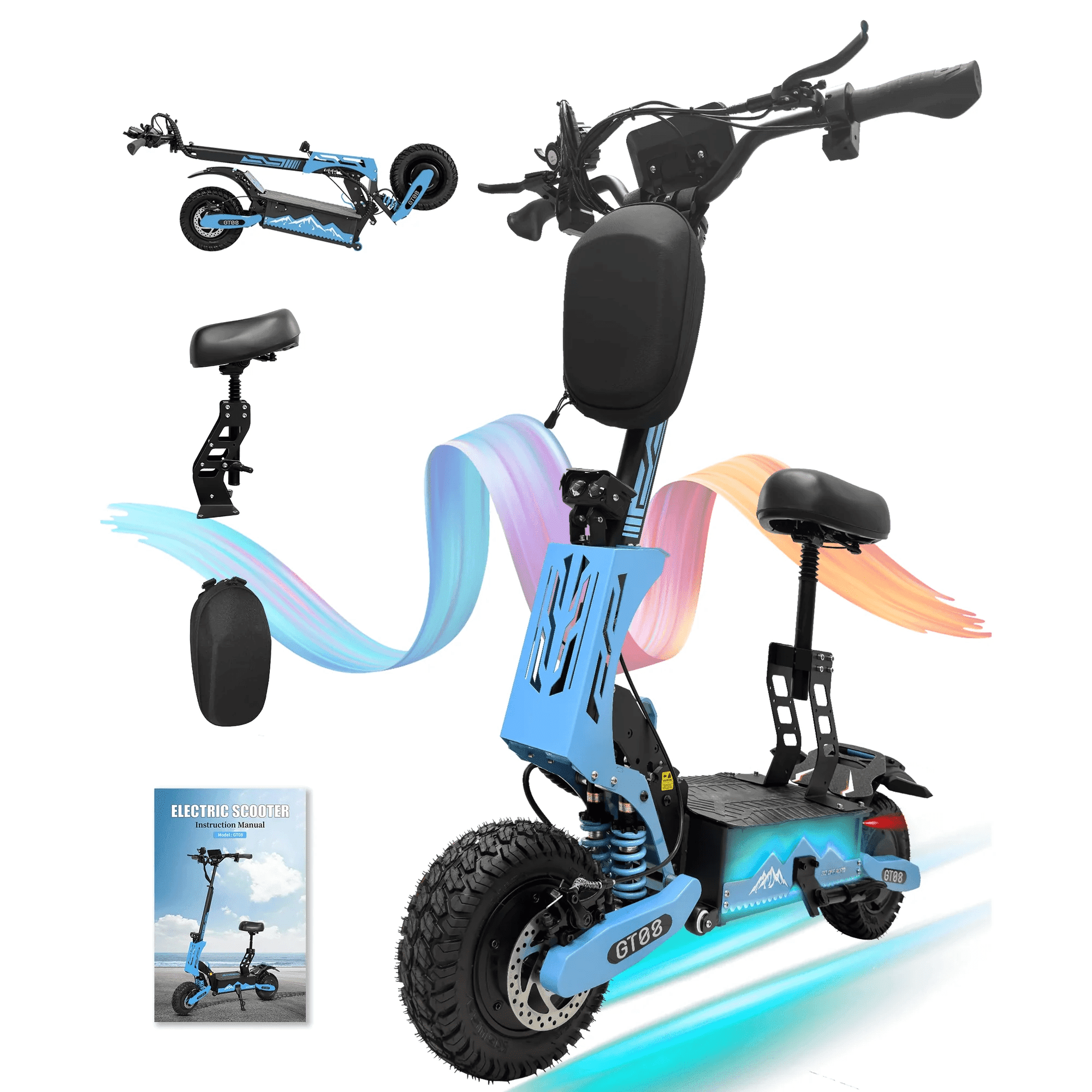 Dual Motors Electric Scooter for Adult,5600W Top Speed 50MPH,46Miles ...