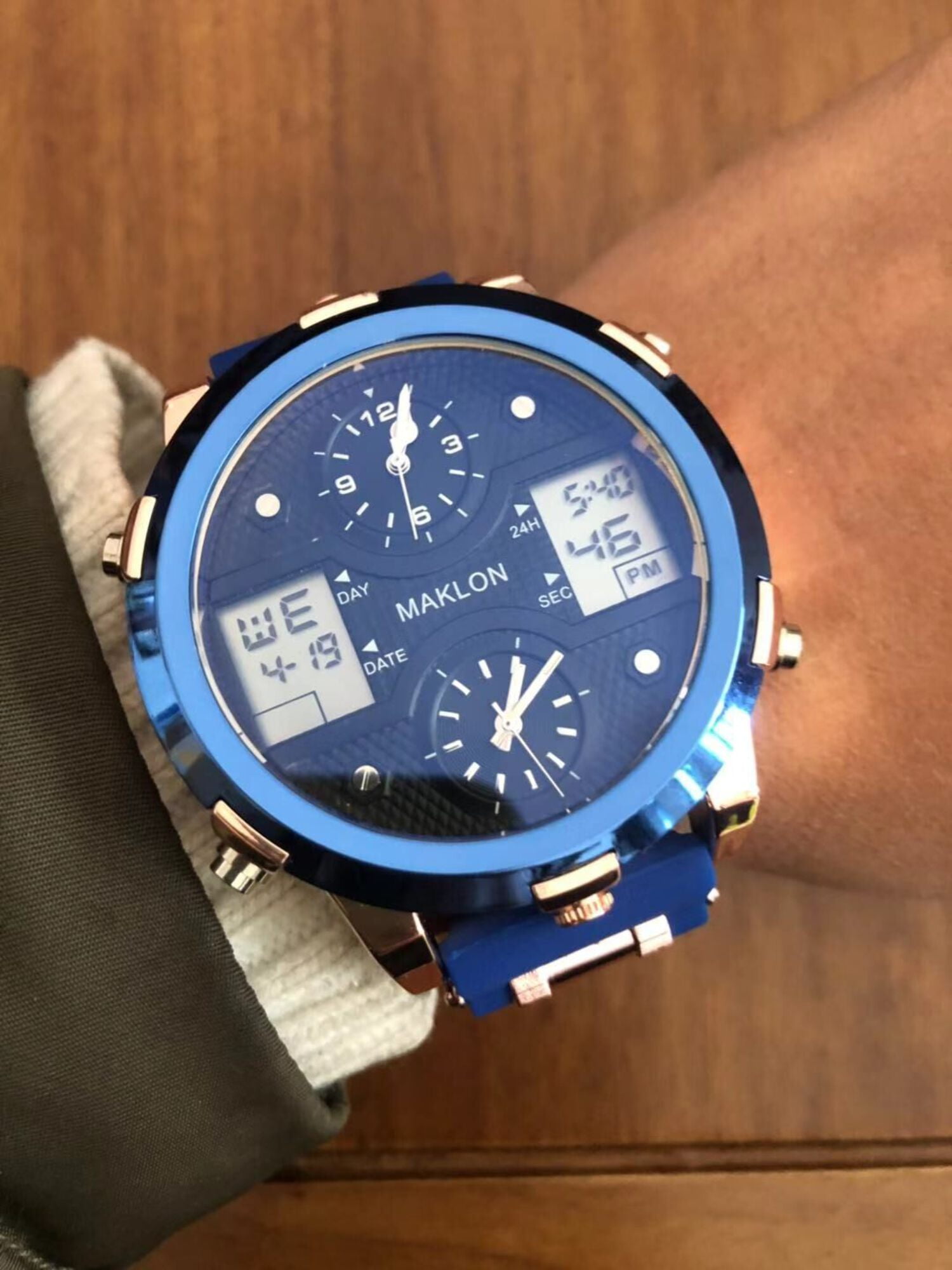 Dual Movement Military Sports Watch - Waterproof Luminous Multi ...