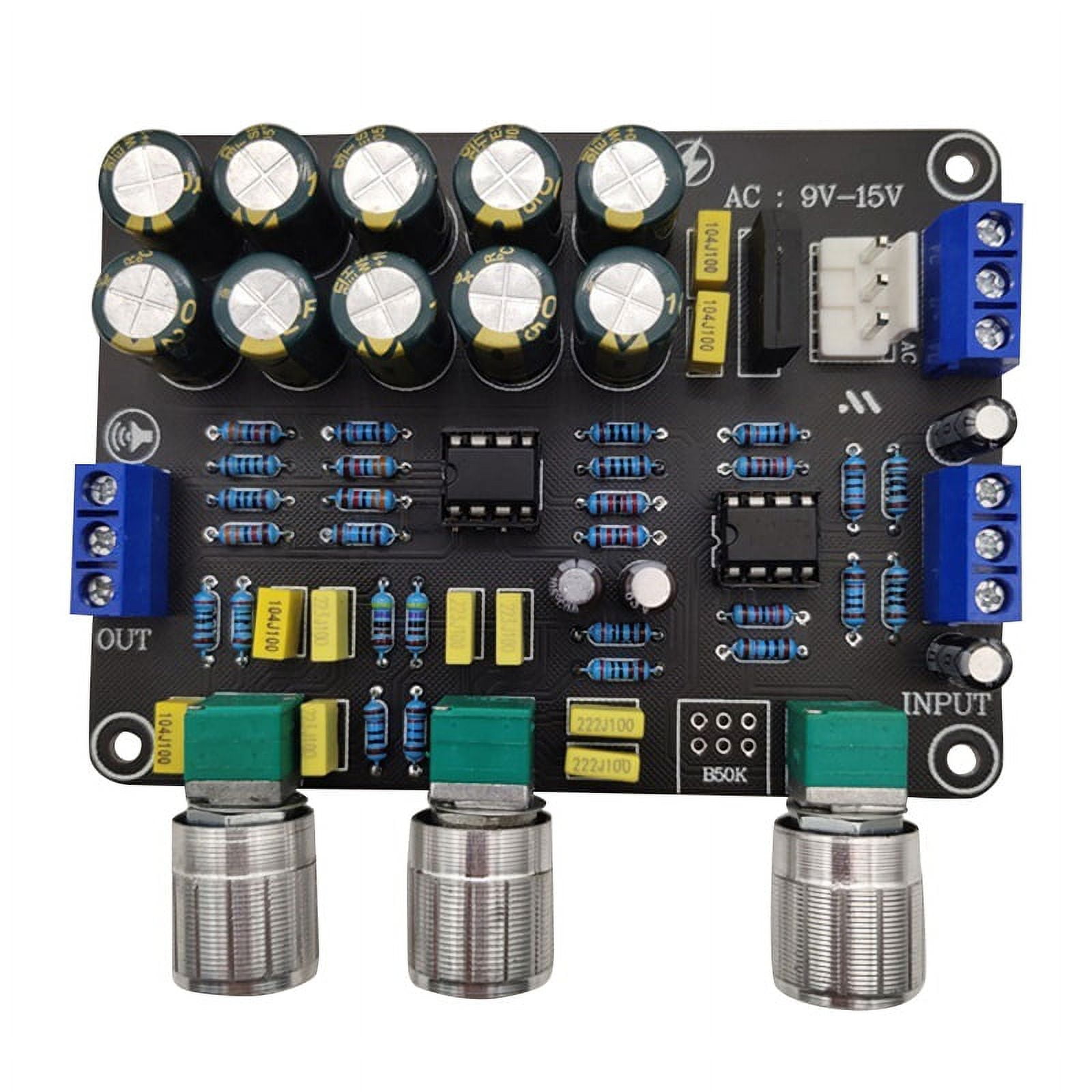 Dual NE5532 Replaceable Tone Preamp Board Audio Treble Bass Adjustment ...
