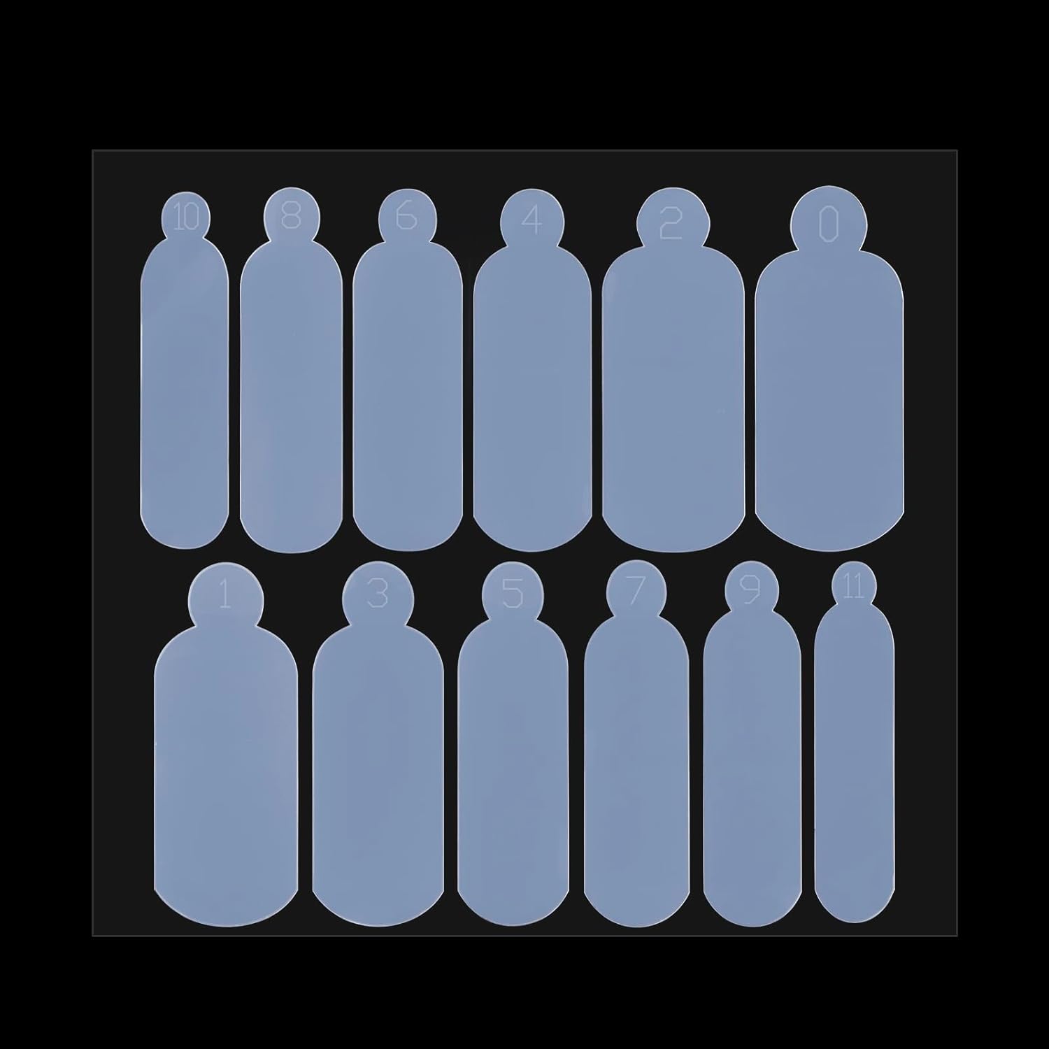 Dual Nail Form Full Cover Curve Coffin Polygel Nail Forms Molds with ...