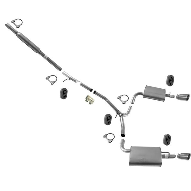 Dual OE Style Exhaust Muffler Pipe System For 2011-2017 Ford Explorer 2 ...