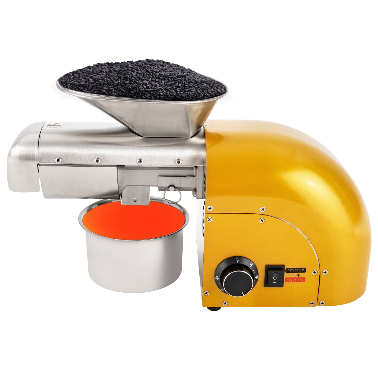 Dual Oil Press Machines, Golden Housing, Low Noise Operation & DIY Oil ...