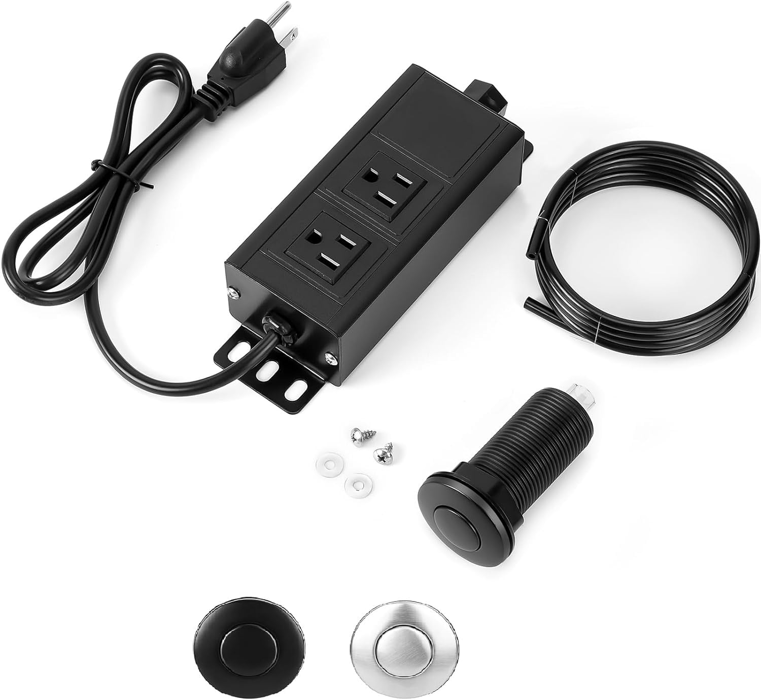 Dual Outlet Garbage Disposal Air Switch Kit, UL Listed Sink Top Air ...