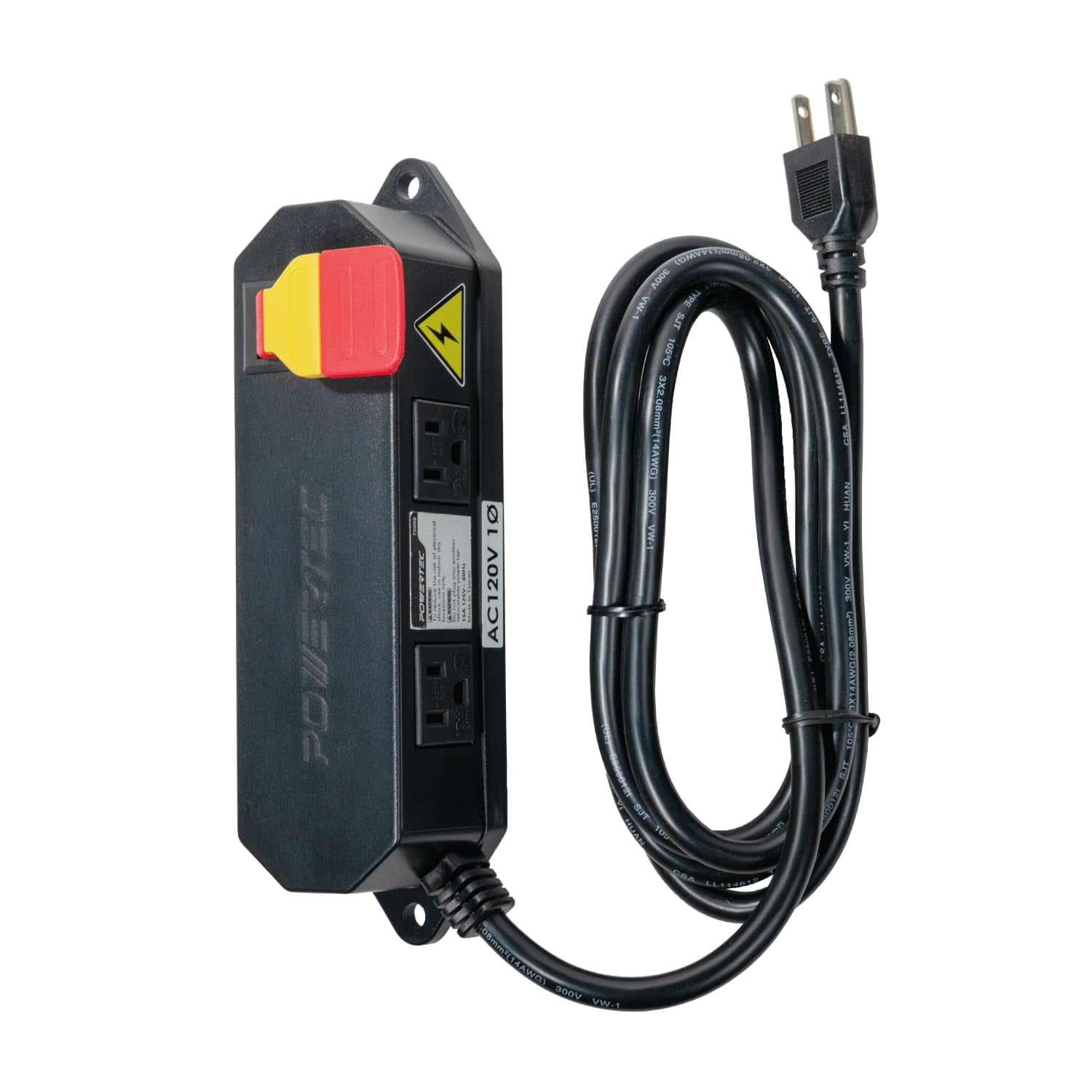 Dual Outlet Power Tool Safety Switch - 120V 15A Paddle Switch with Key ...