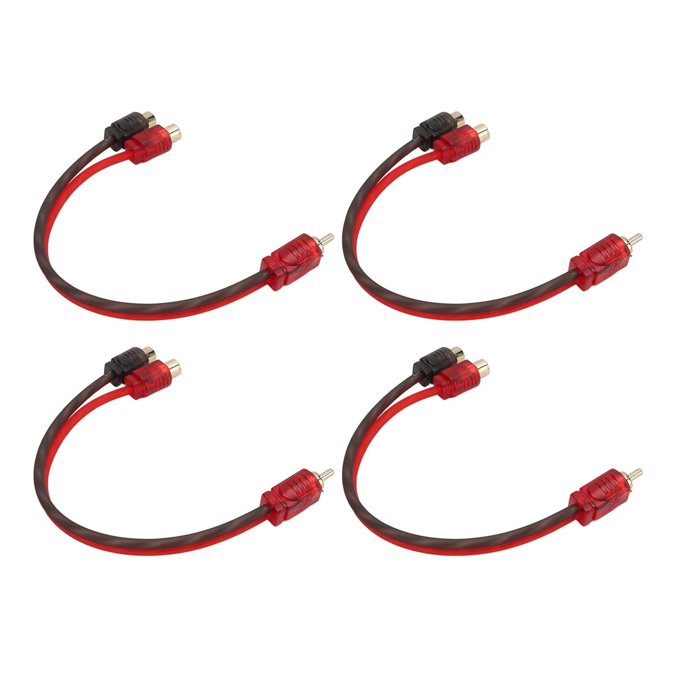 Dual Output Car Audio Y Splitter Cable for Enhanced Speaker Connection ...