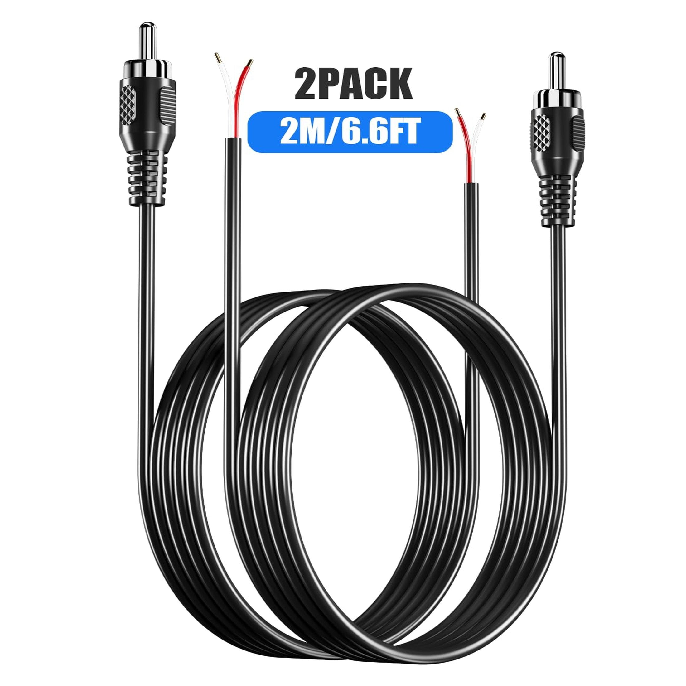 Dual Pack 3.5mm TRRS Male to Bare Wire Audio Connector Cable Set ...