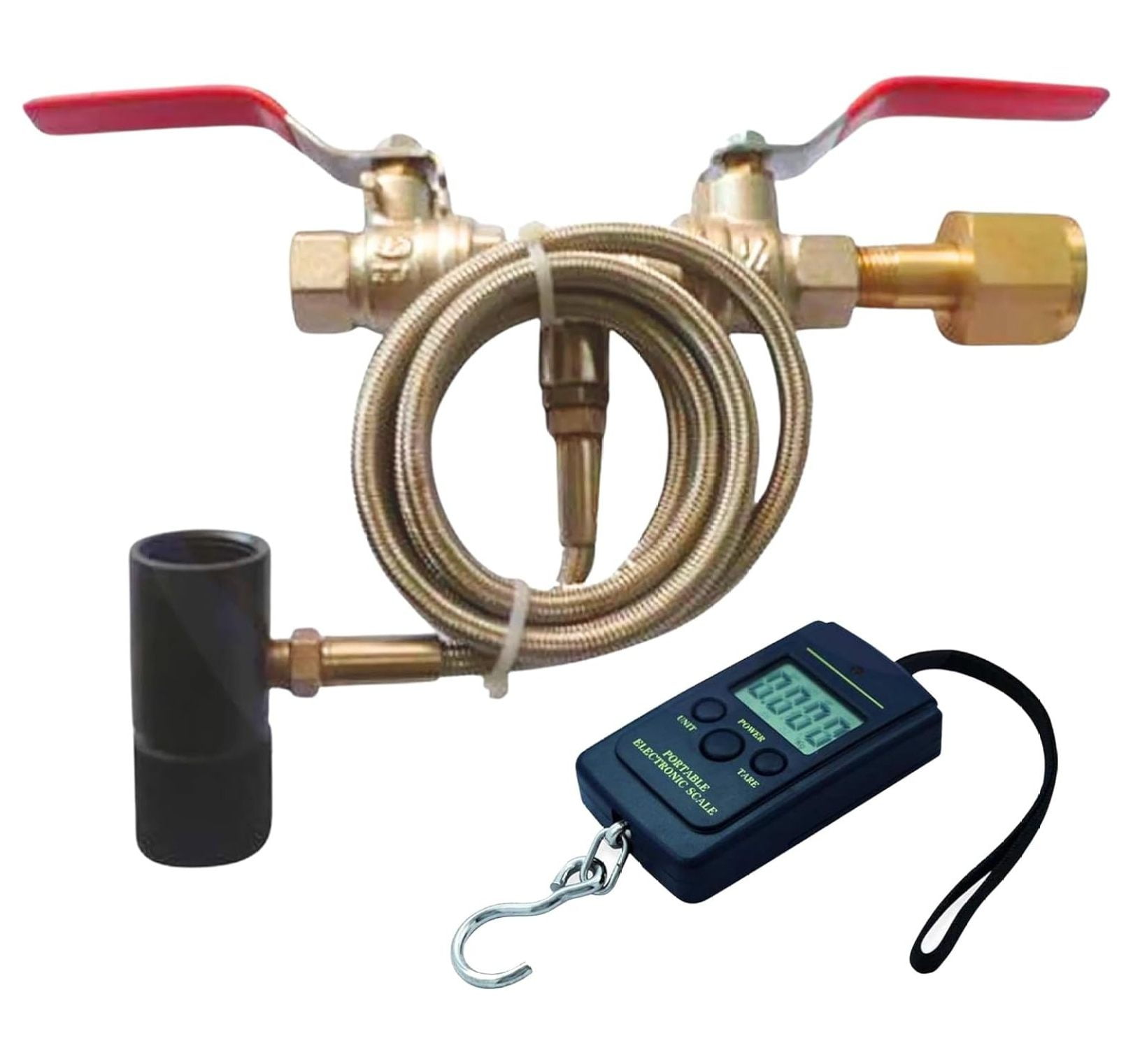 Dual Paintball CO2 Refill Station with 40" Stainless Steel Hose + A01L ...