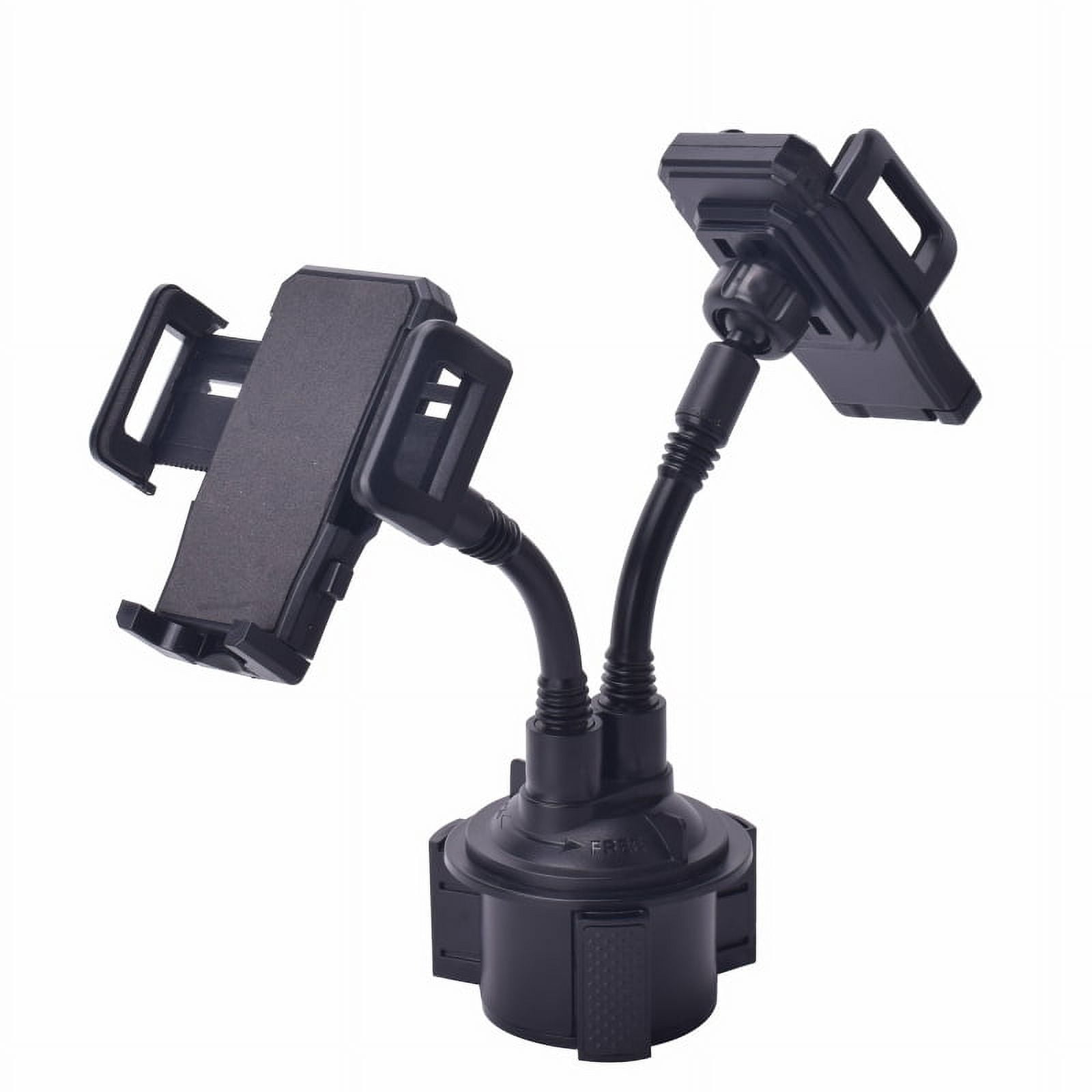 Dual Phone Holder for Car Cup Holder Cup Phone Holder for Car Gooseneck ...