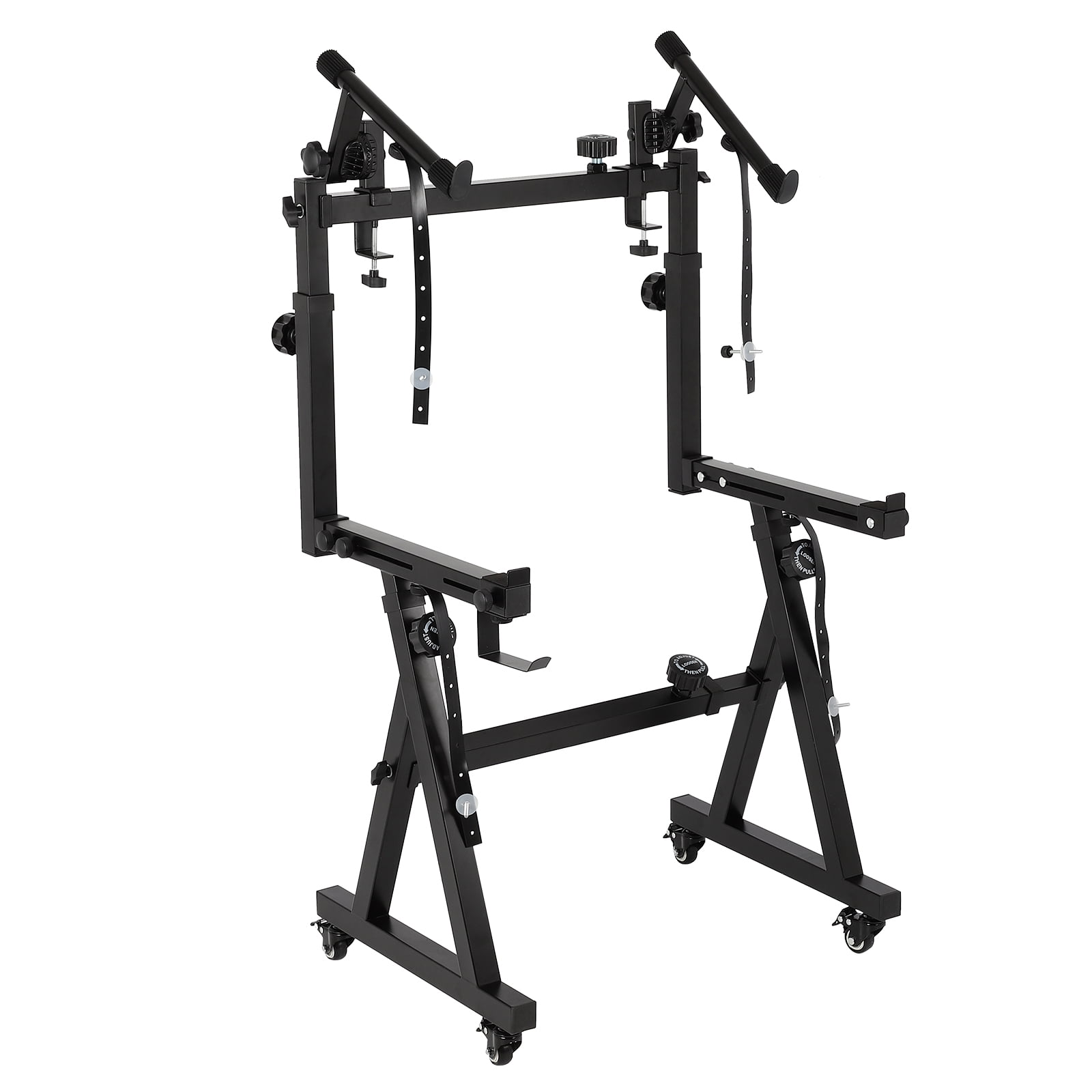 Dual Piano Keyboard Stand, Z Style Portable and Adjustable Piano Stand ...