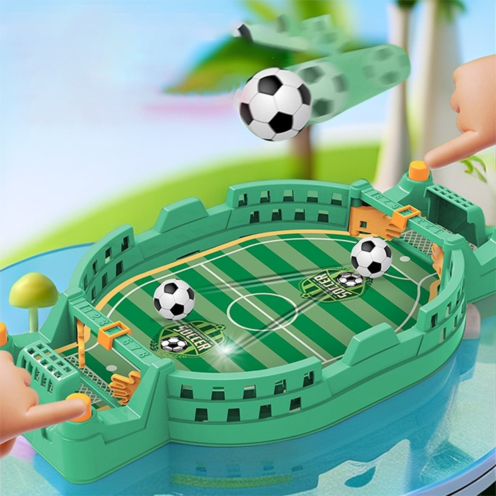 Dual Player Tabletop Soccer Game, Interactive Sports Toy with Elastic ...