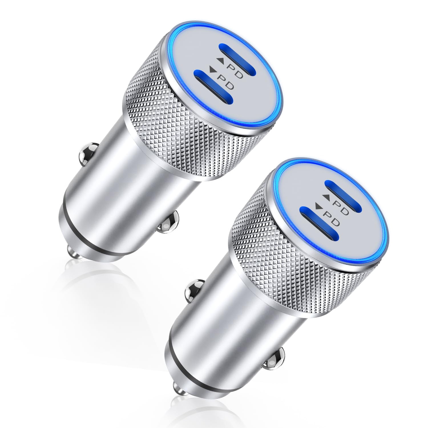 Dual Port Car Charger Adapter】Equipped with dual PD ports (20W+20W) and ...