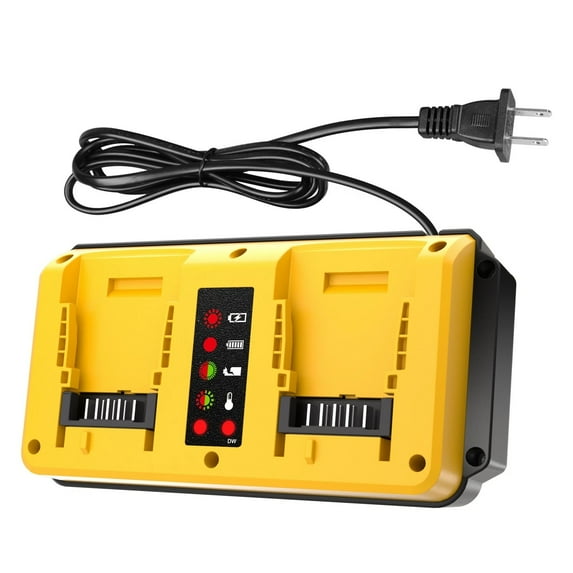 Dual Port Fast Charger for DeWalt 20V/14.4V Max Batteries, Simultaneous ...