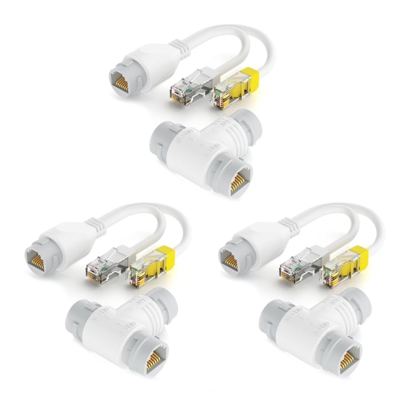 Dual Port POE Splitter Adapter, Networking Cable RJ45 Connector for ...