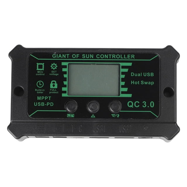 Dual Port Solar Charge Controller With Lcd Display For Easy Battery ...