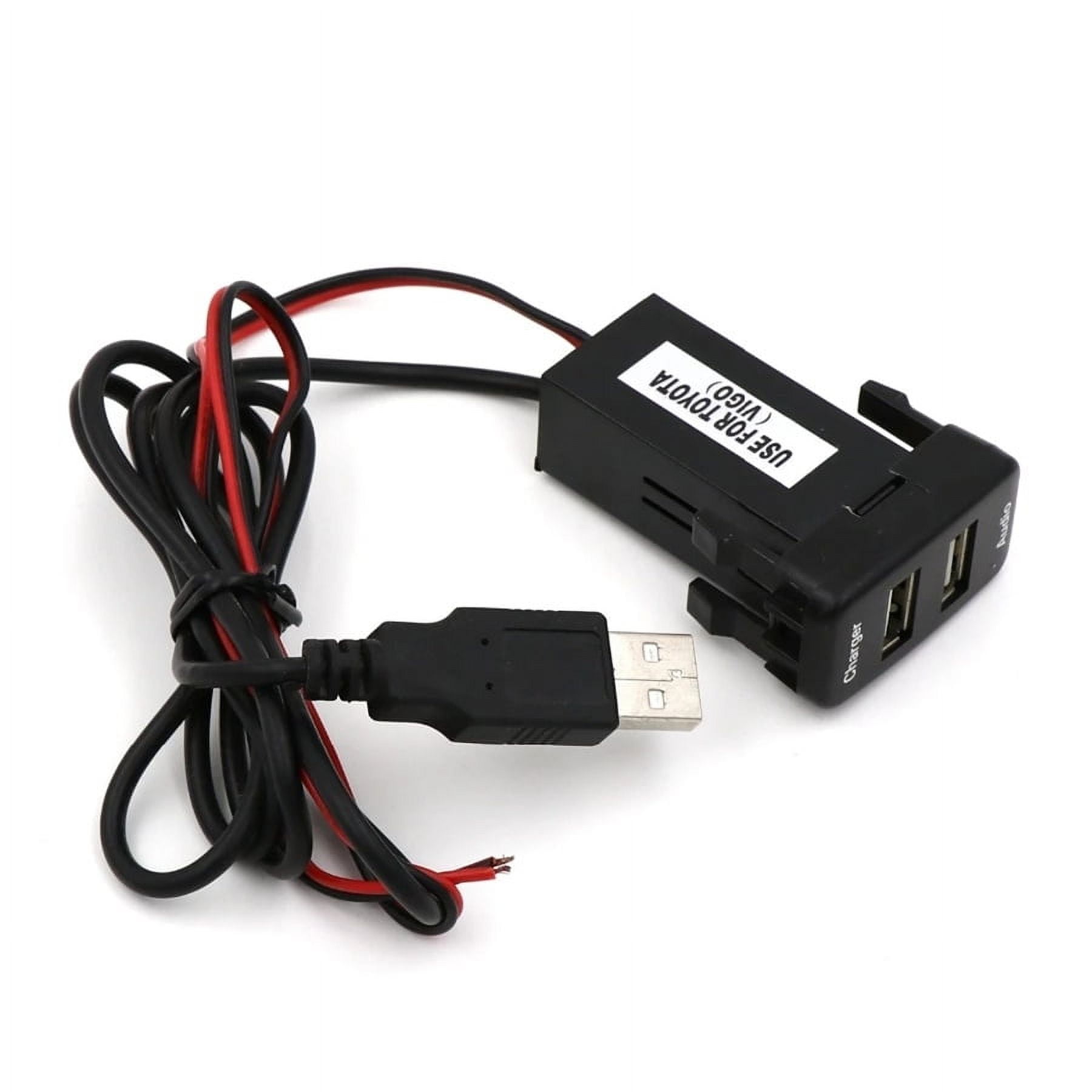 Dual Port USB Car Charger W/Audio Socket For Toyota4Runner Highlander ...