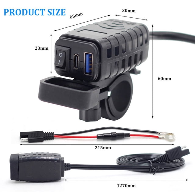 Dual Port Usb Motorcycle Charger Adapter With Comprehensive Protection ...