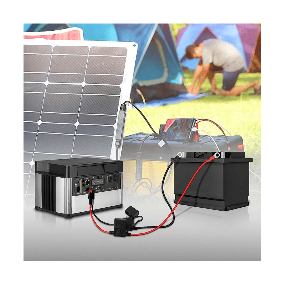 Dual Positive Negative ATC Style Fuse Holder 10AWG Wire With Ring ...