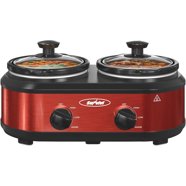 Superjoe Dual Pot Slow Cooker 2x1.25 qt Food Warmer with Adjustable ...