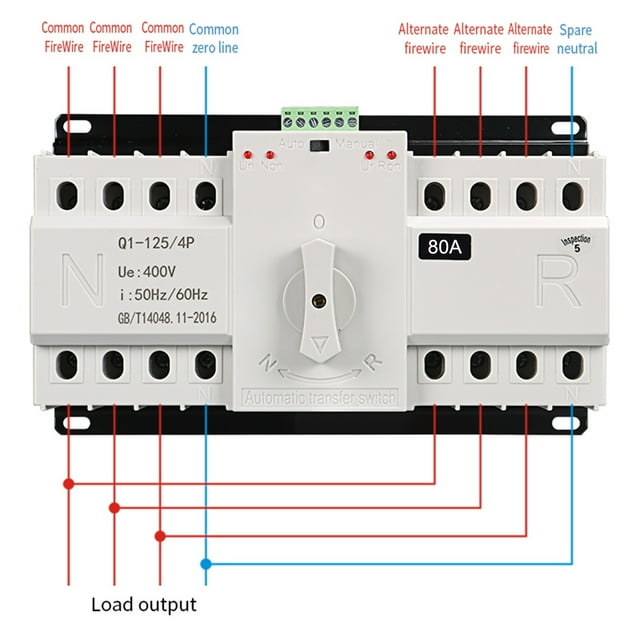 Dual Power Automatic Transfer Switch 2P/4P Three-Phase Automatic ...